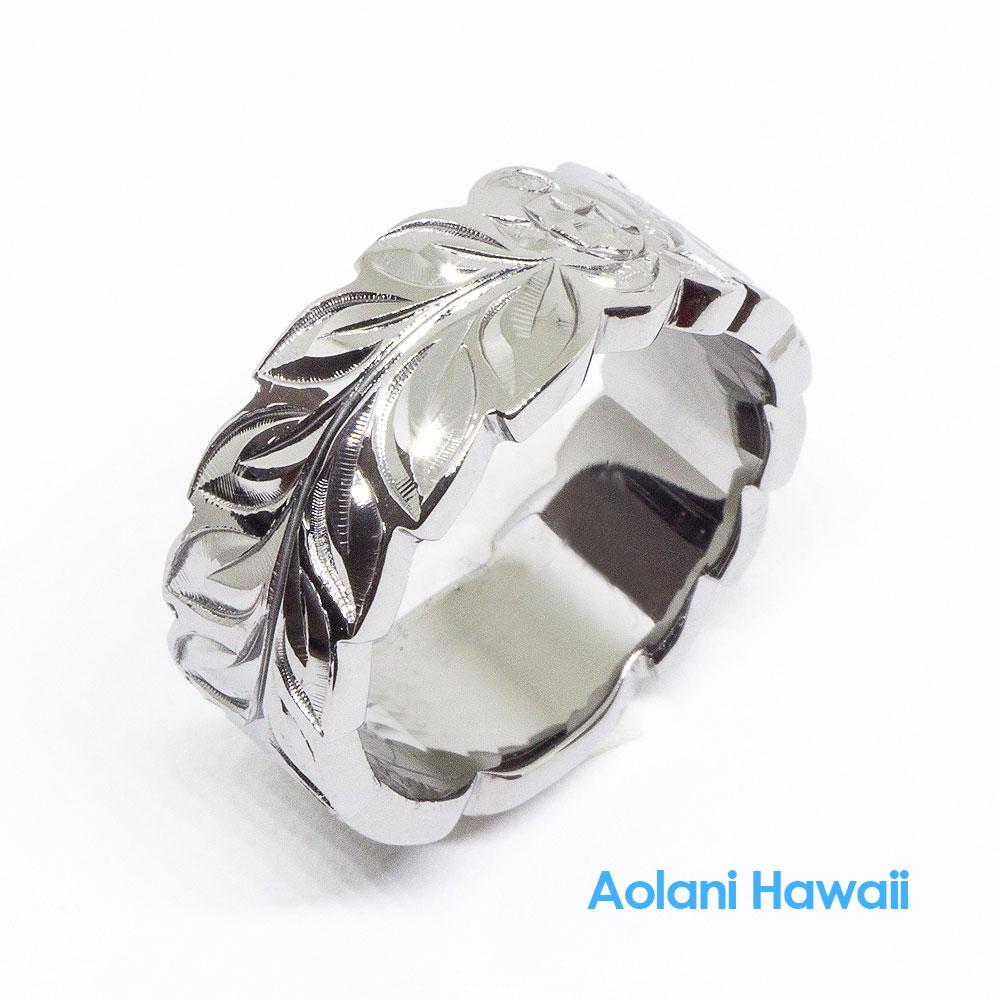 Black Silver Hawaiian Jewelry Ring (8mm width) – Aolani Hawaii