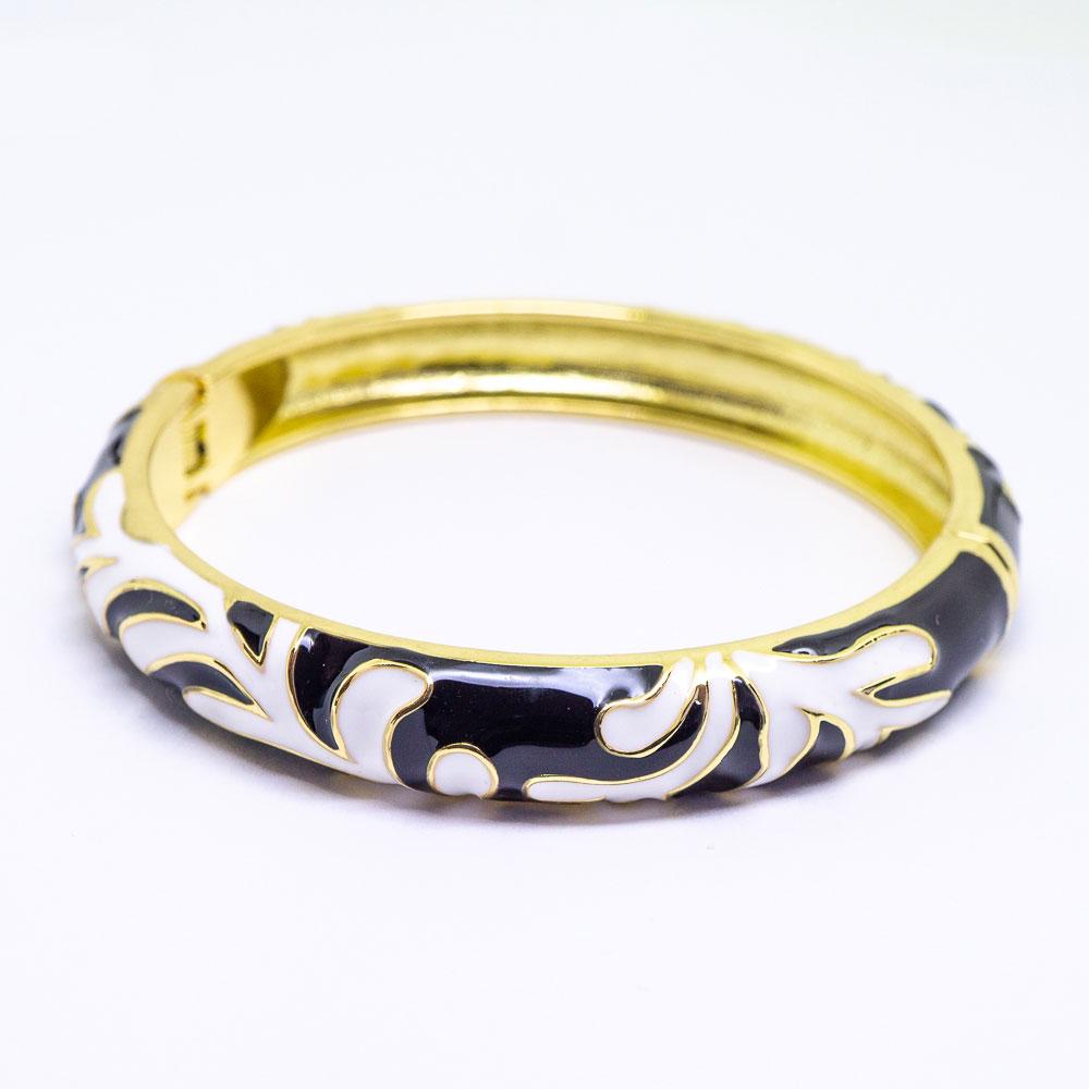 Enamel Bracelet Bangle - Coral Style – Aolani Hawaii