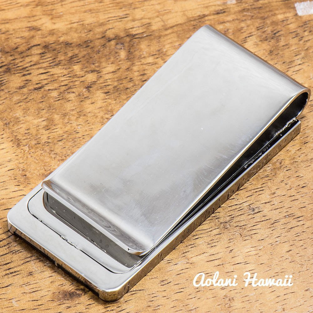 Stainless Steel Koa Wood Money Clip With Koa Wood and Abalone Inlay ...