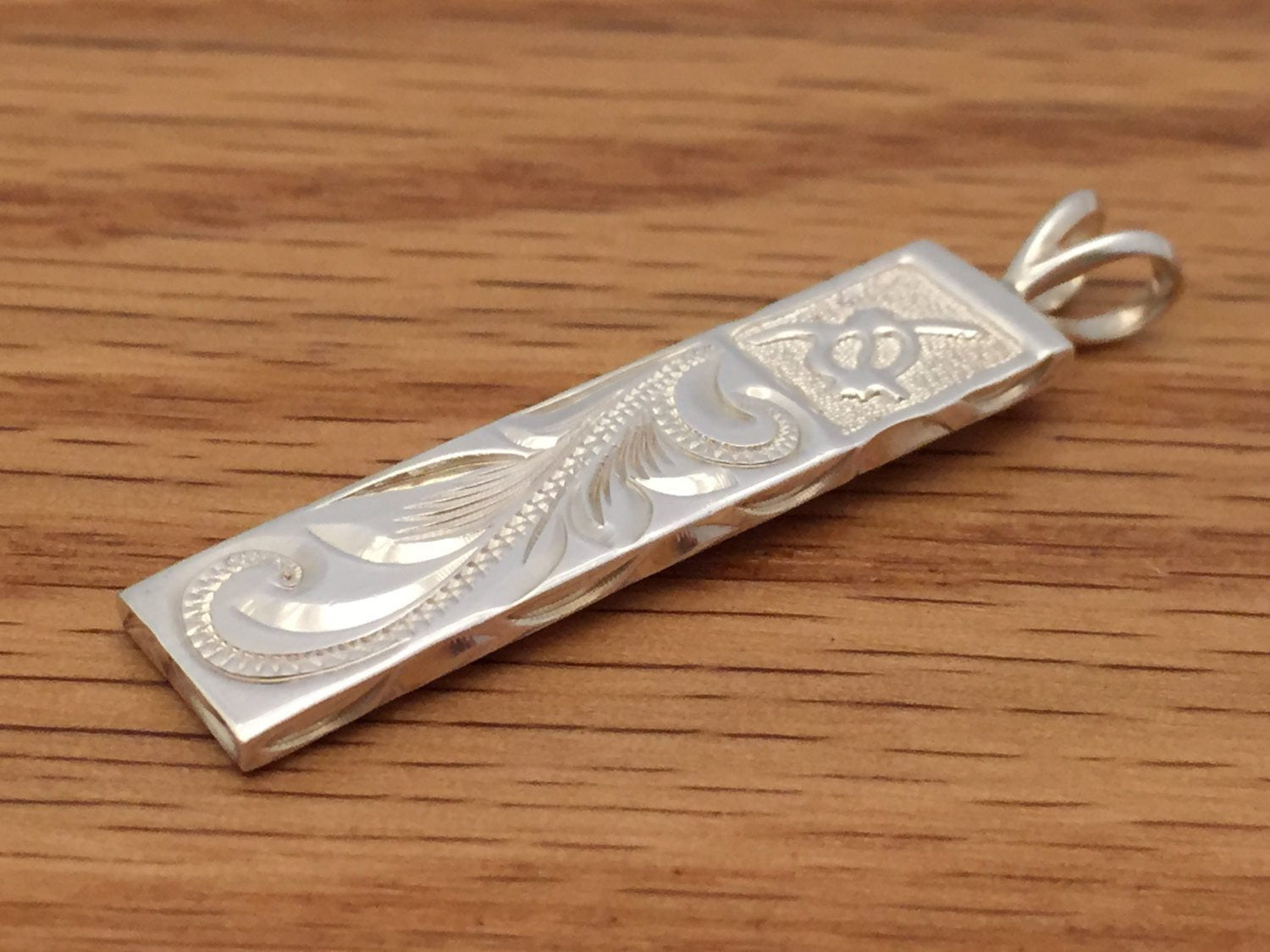 Sterling Silver Hawaiian Pendant With Honu (6mm--10mm x 2mm thickness ...
